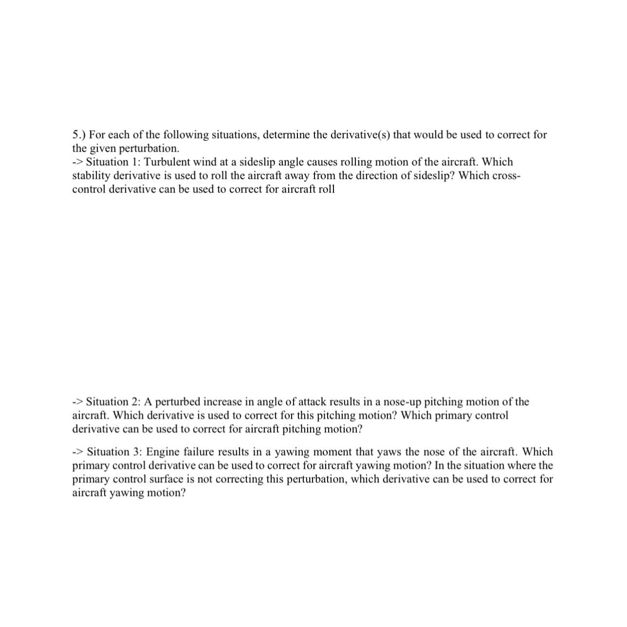 Solved 5.) ﻿For each of the following situations, determine | Chegg.com