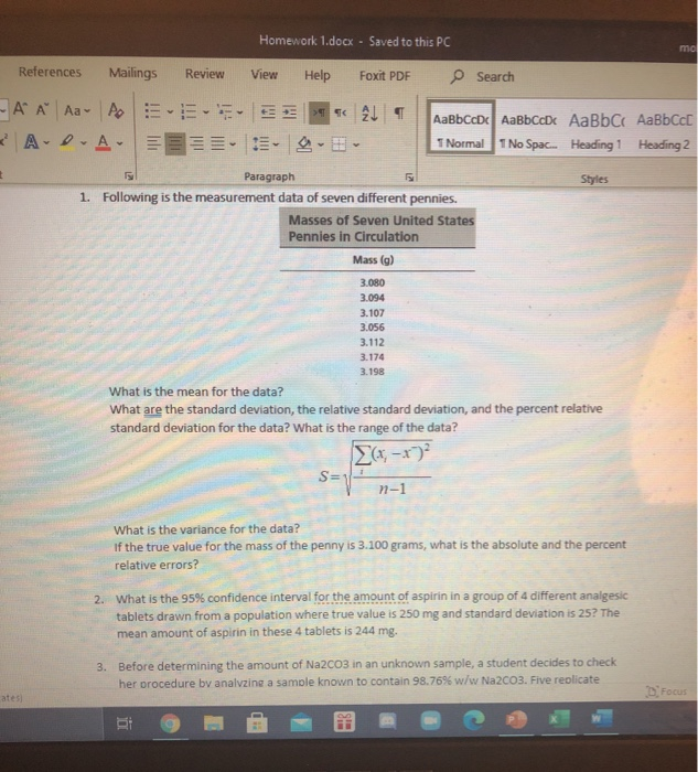 Solved Homework 1.docx - Saved to this PC mo References | Chegg.com