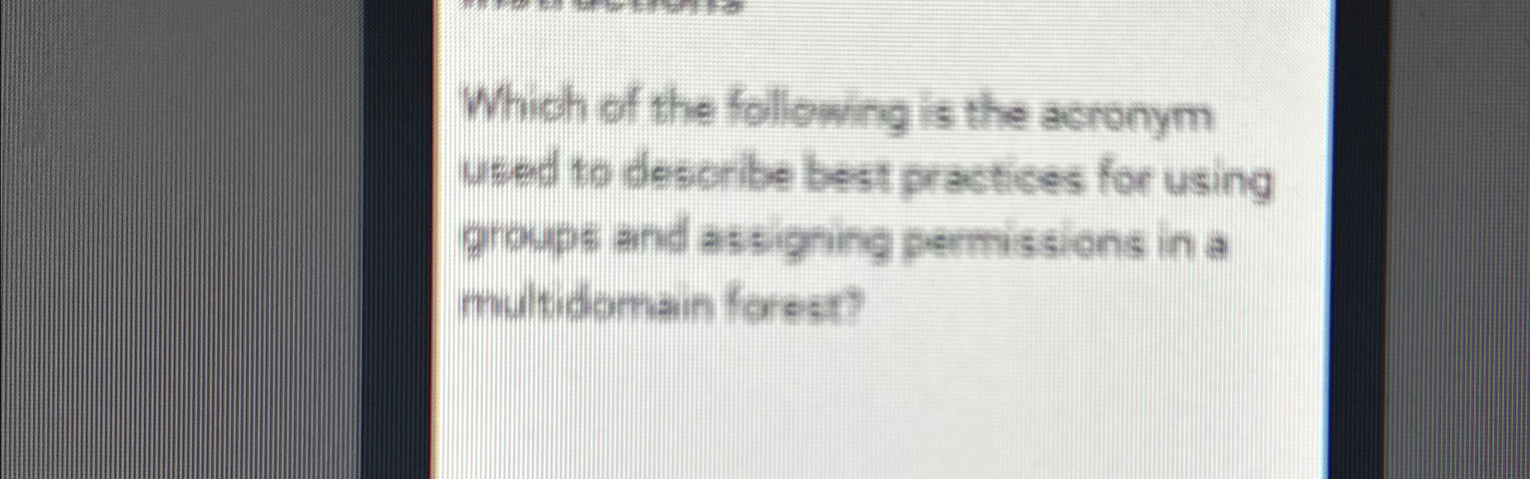 Solved Which of the following is the acronym used to | Chegg.com