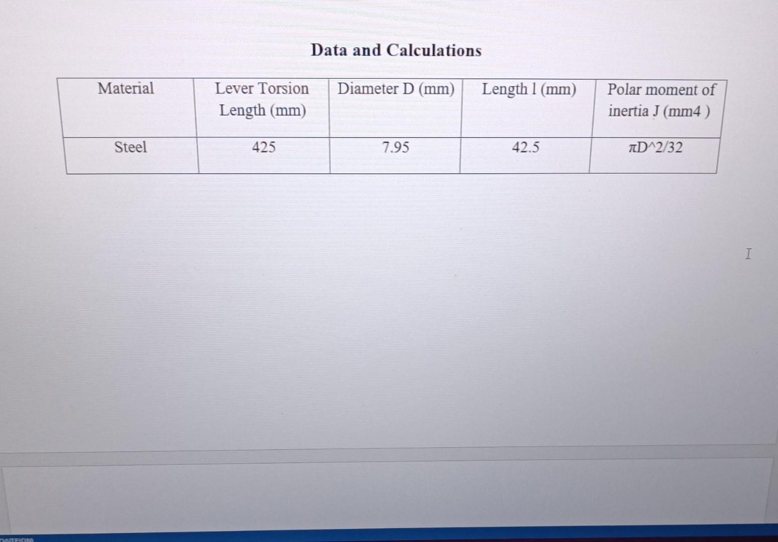 Solved Data and Calculations\begin{tabular}{|l|l|l|l|l|l|l|} | Chegg.com