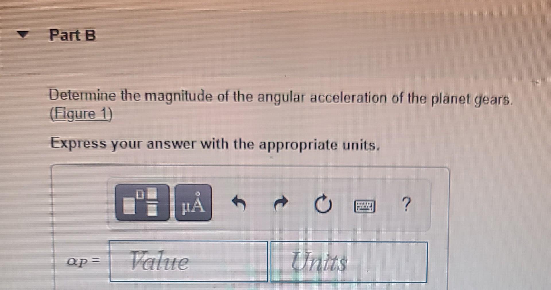 Solved Determine the magnitude if the angular acceleration | Chegg.com