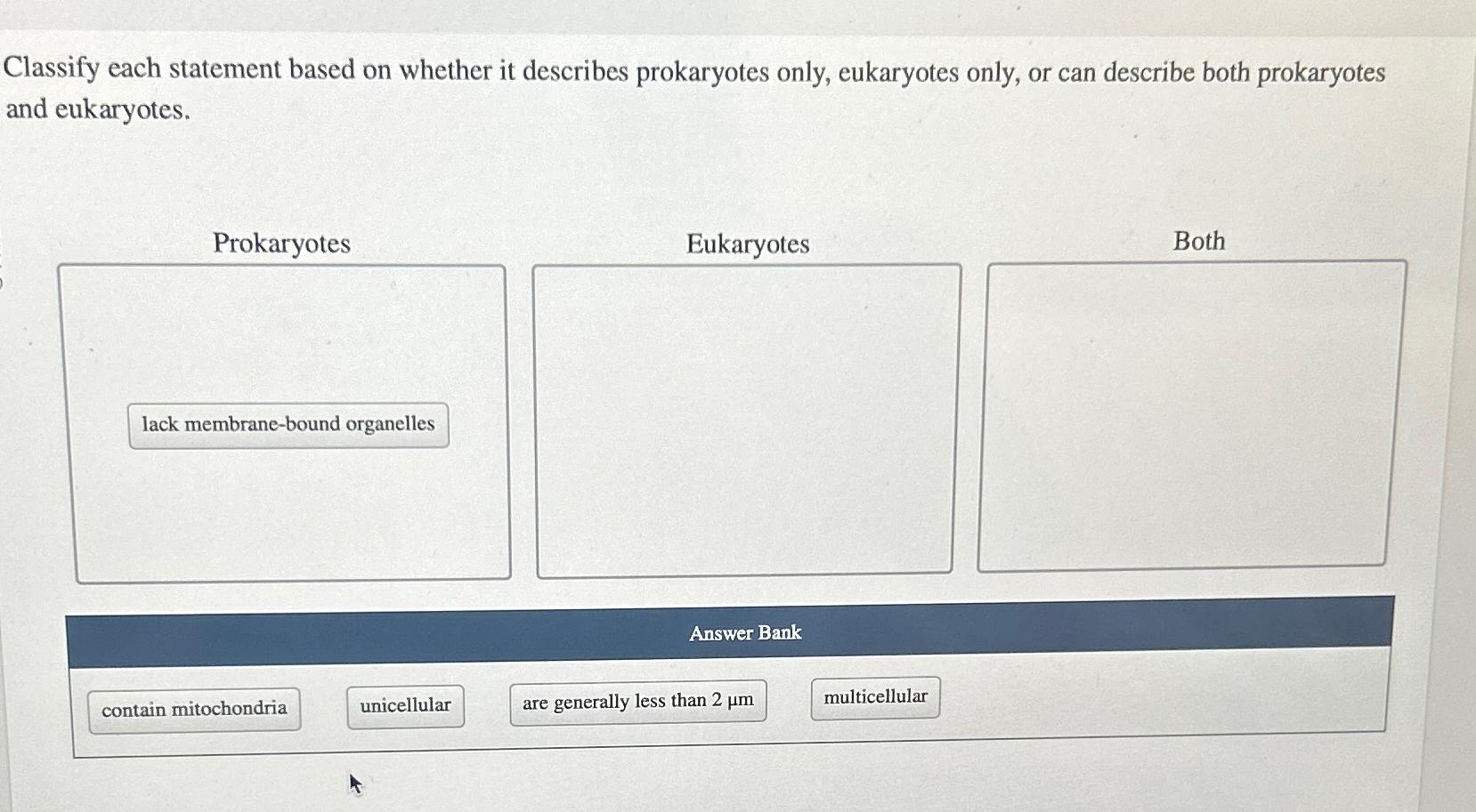 Solved Classify each statement based on whether it describes | Chegg.com