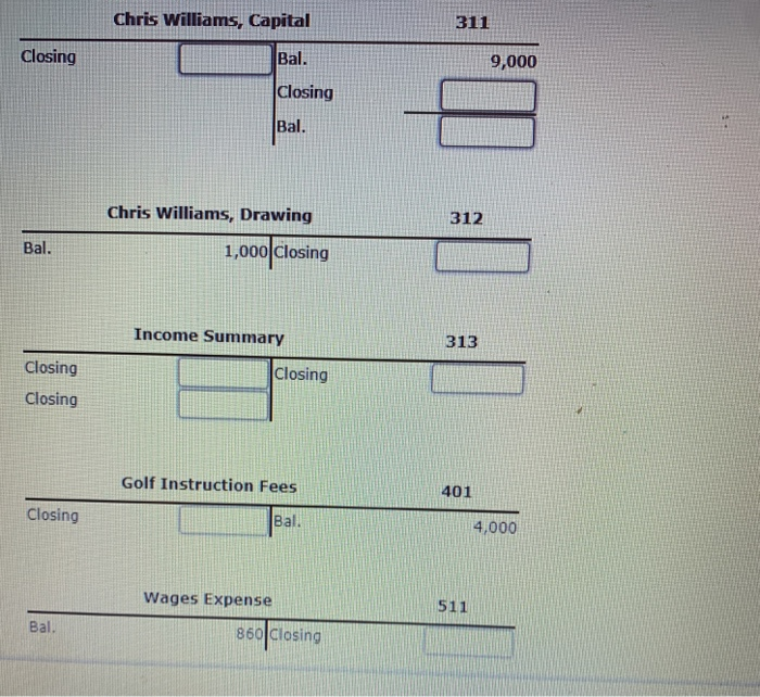 Solved Closing Entries (Net Income) Use the following | Chegg.com