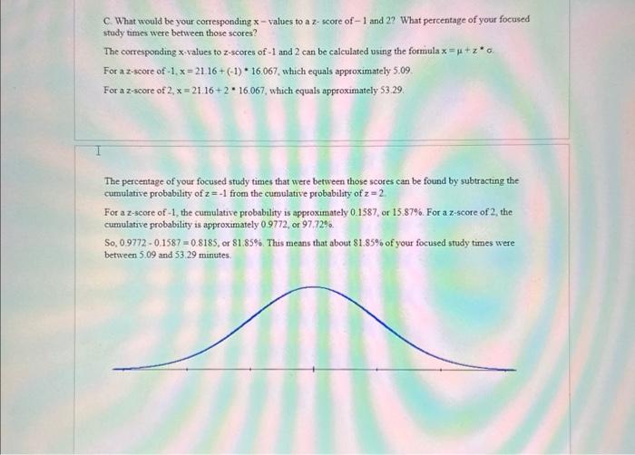 Solved Step 1 Exploring Your Statistics Label a normal curve | Chegg.com