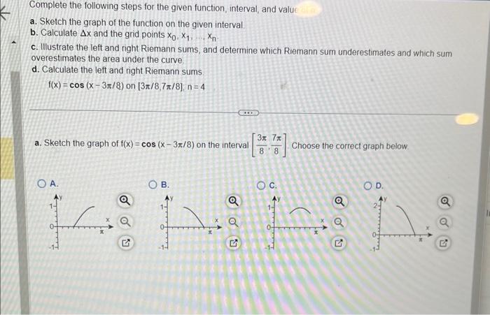 Solved Complete the following steps for the given function, | Chegg.com