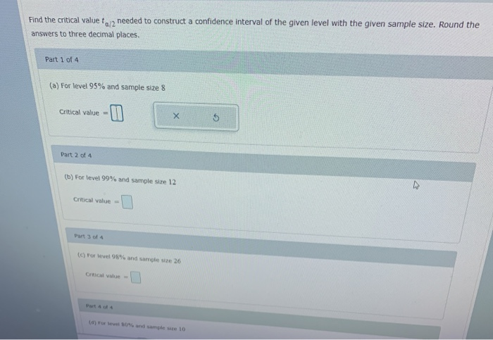 Solved Find the critical value a/2 needed to construct a | Chegg.com