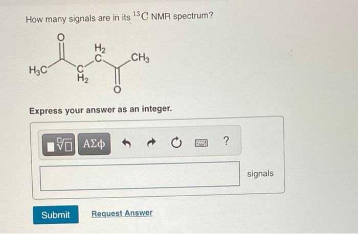 Solved How many signals are in its 13C NMR spectrum? H H. CI | Chegg.com