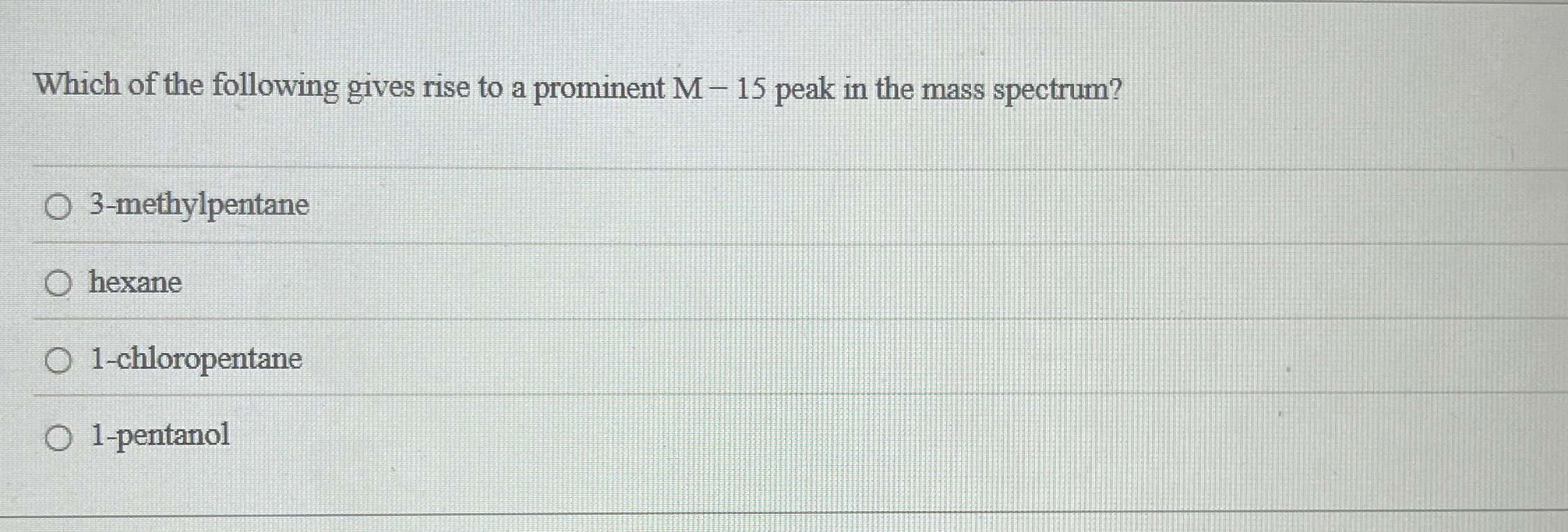 Solved Which of the following gives rise to a prominent M-15 | Chegg.com