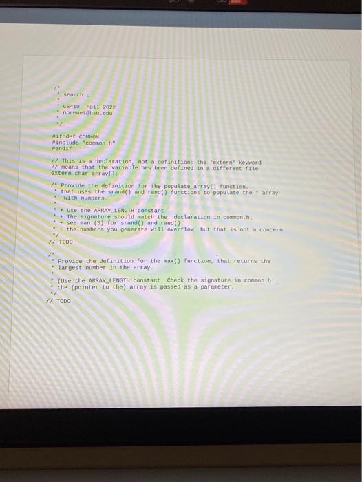 #endif* main.c + CS419, Fall 2022 - nprenetebsu, edu | Chegg.com