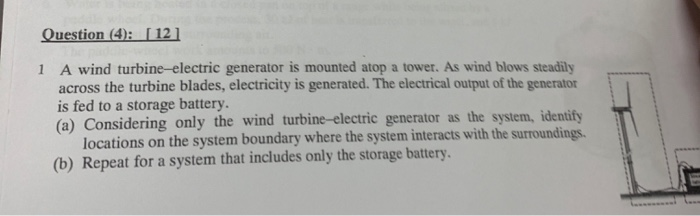 Solved Question (4): [121 1 A wind turbine-electric | Chegg.com