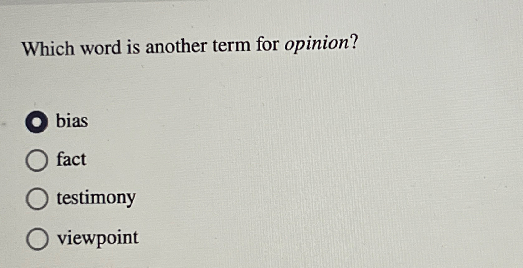 Solved Which word is another term for | Chegg.com
