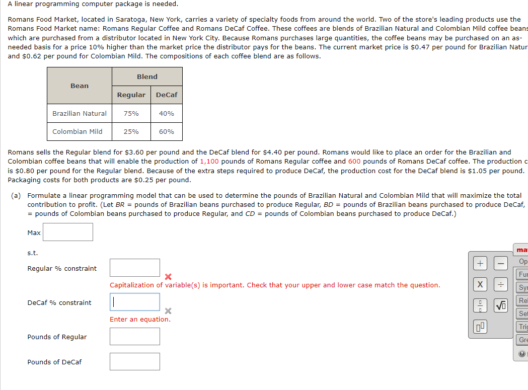 Solved A linear programming computer package is | Chegg.com