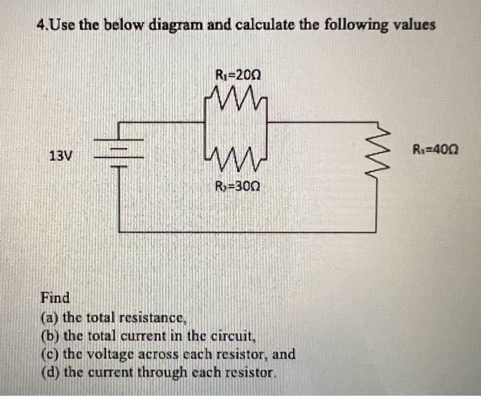 Solved 4.Use the below diagram and calculate the following | Chegg.com