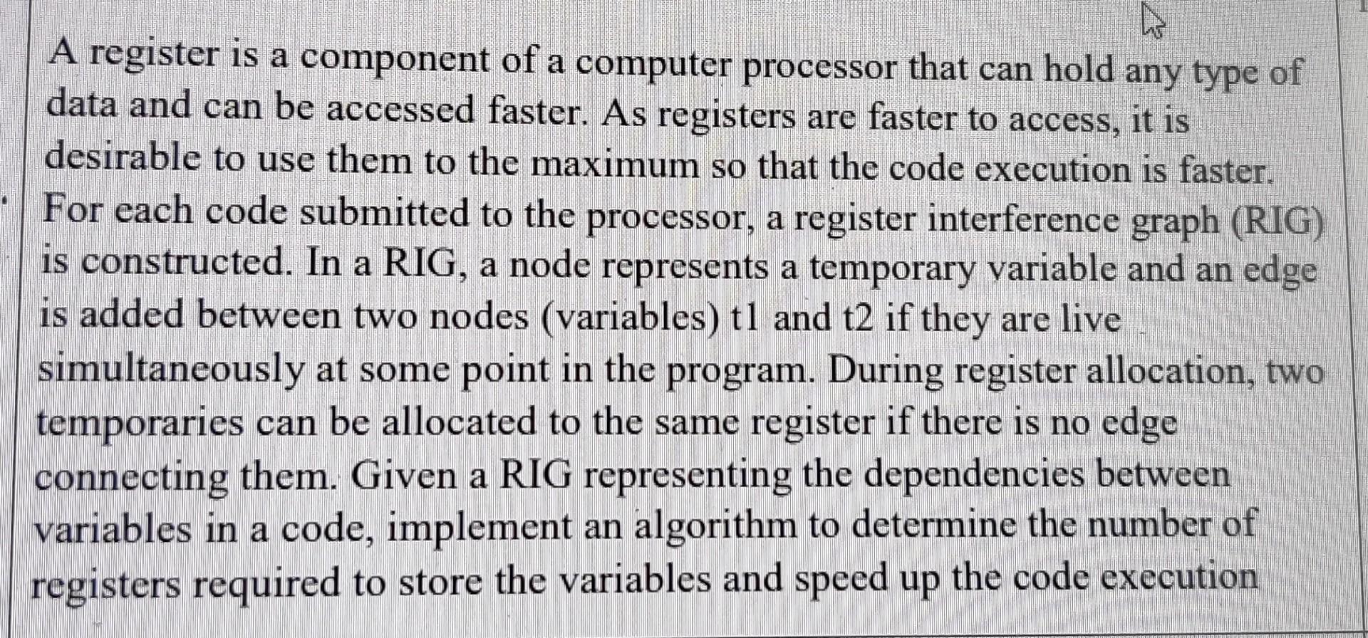 Solved A register is a component of a computer processor | Chegg.com