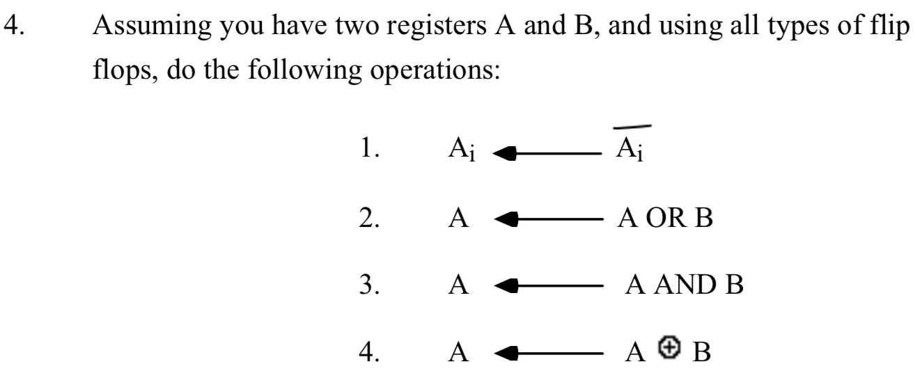 Solved Assuming you have two registers A and B, ﻿and using | Chegg.com