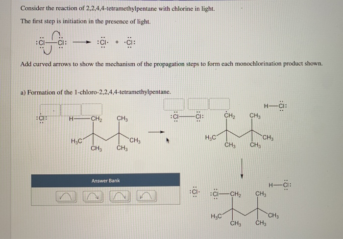 Solved Consider the reaction of 2,2,4,4-tetramethylpentane | Chegg.com
