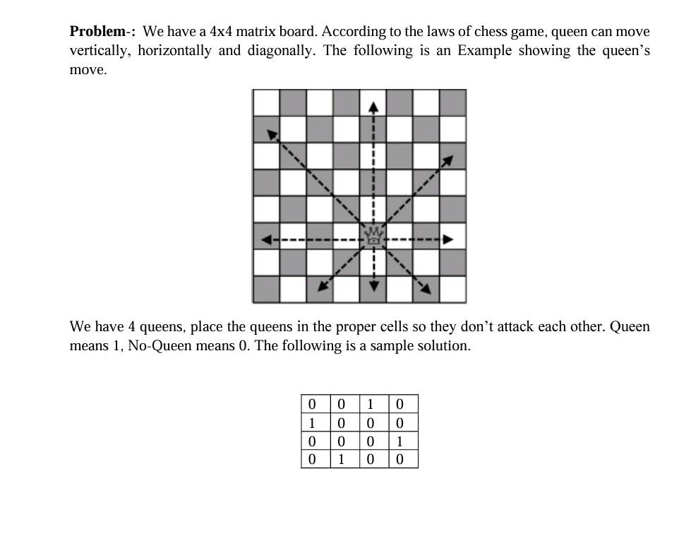 Solved Problem-: We have a 4×4 matrix board. According to | Chegg.com