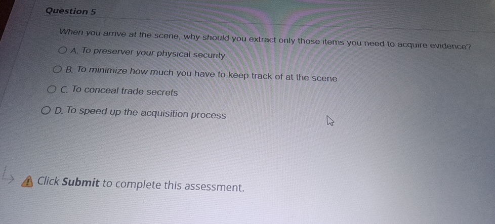Solved Question 5When you arrive at the scene, why should | Chegg.com