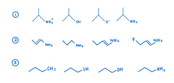 Solved Order each set of molecules from least basic to most | Chegg.com
