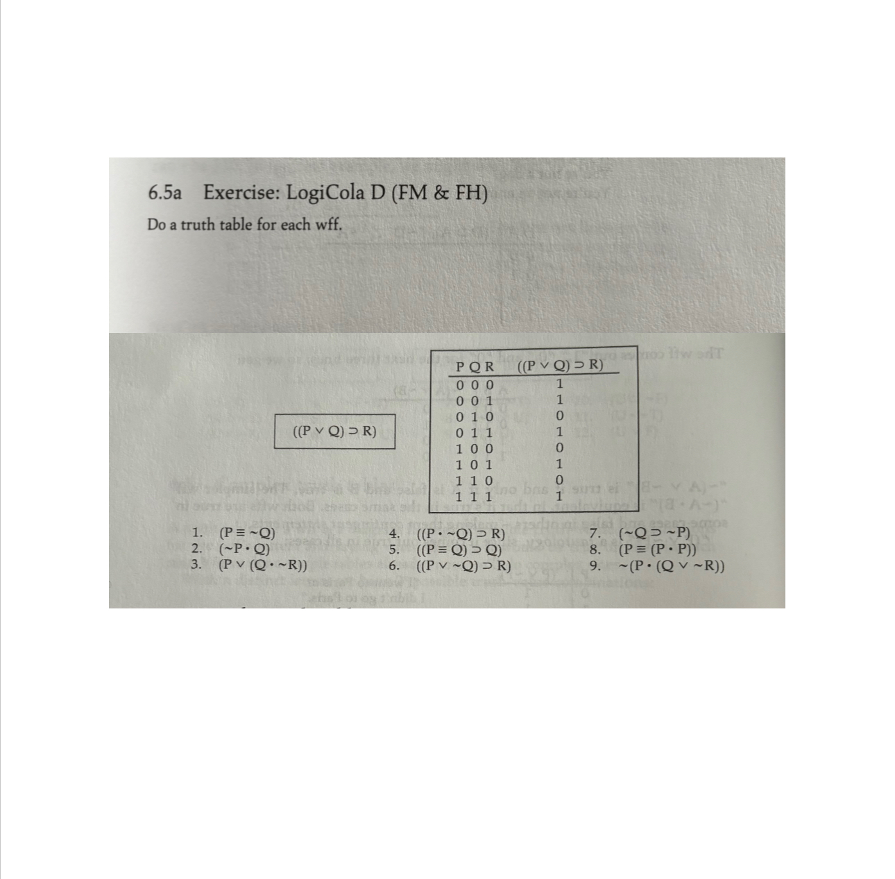 Solved 6.5a Exercise: LogiCola D (FM & FH)Do a truth table | Chegg.com
