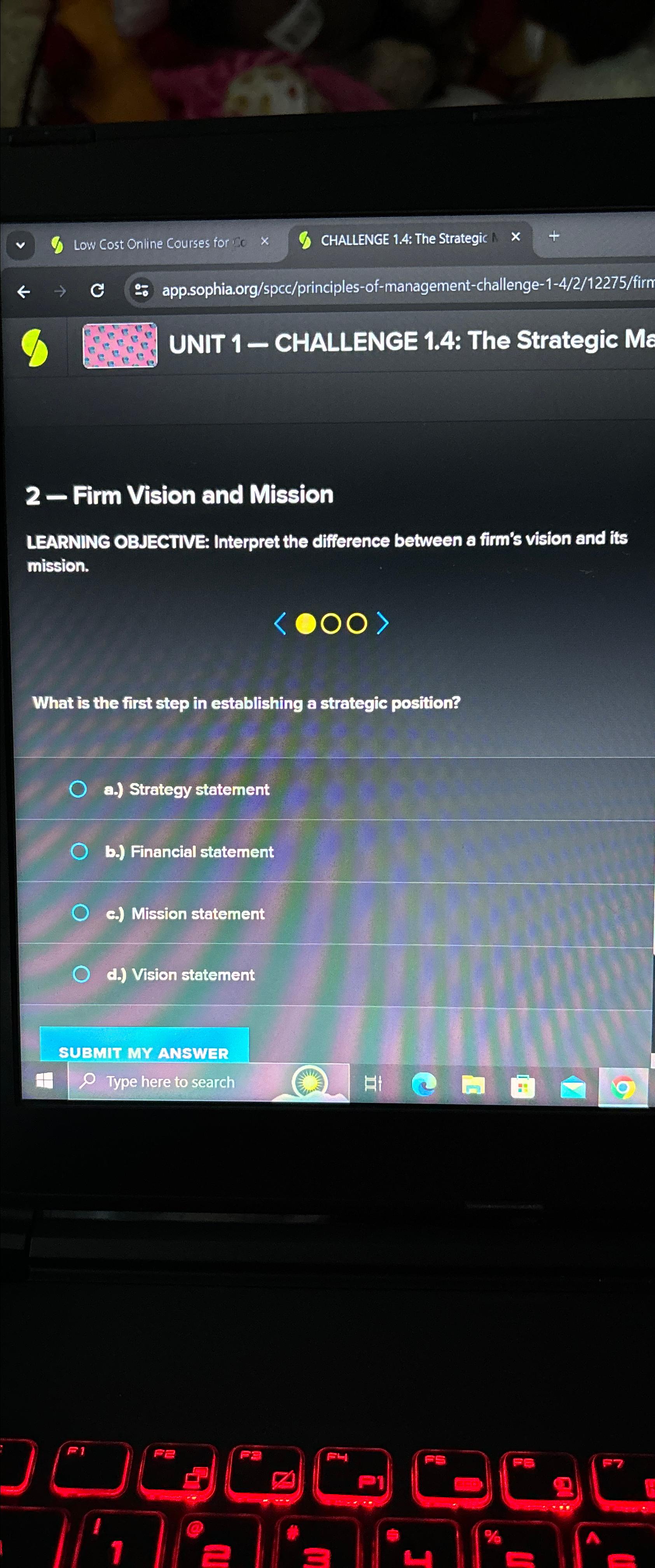 Solved 2-Firm Vision and MissionLEARNING OBJECTIVE: | Chegg.com