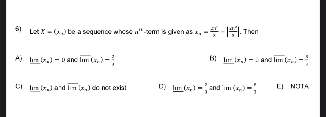 Solved Let x=(xn) ﻿be a sequence whose nth -term is given as | Chegg.com