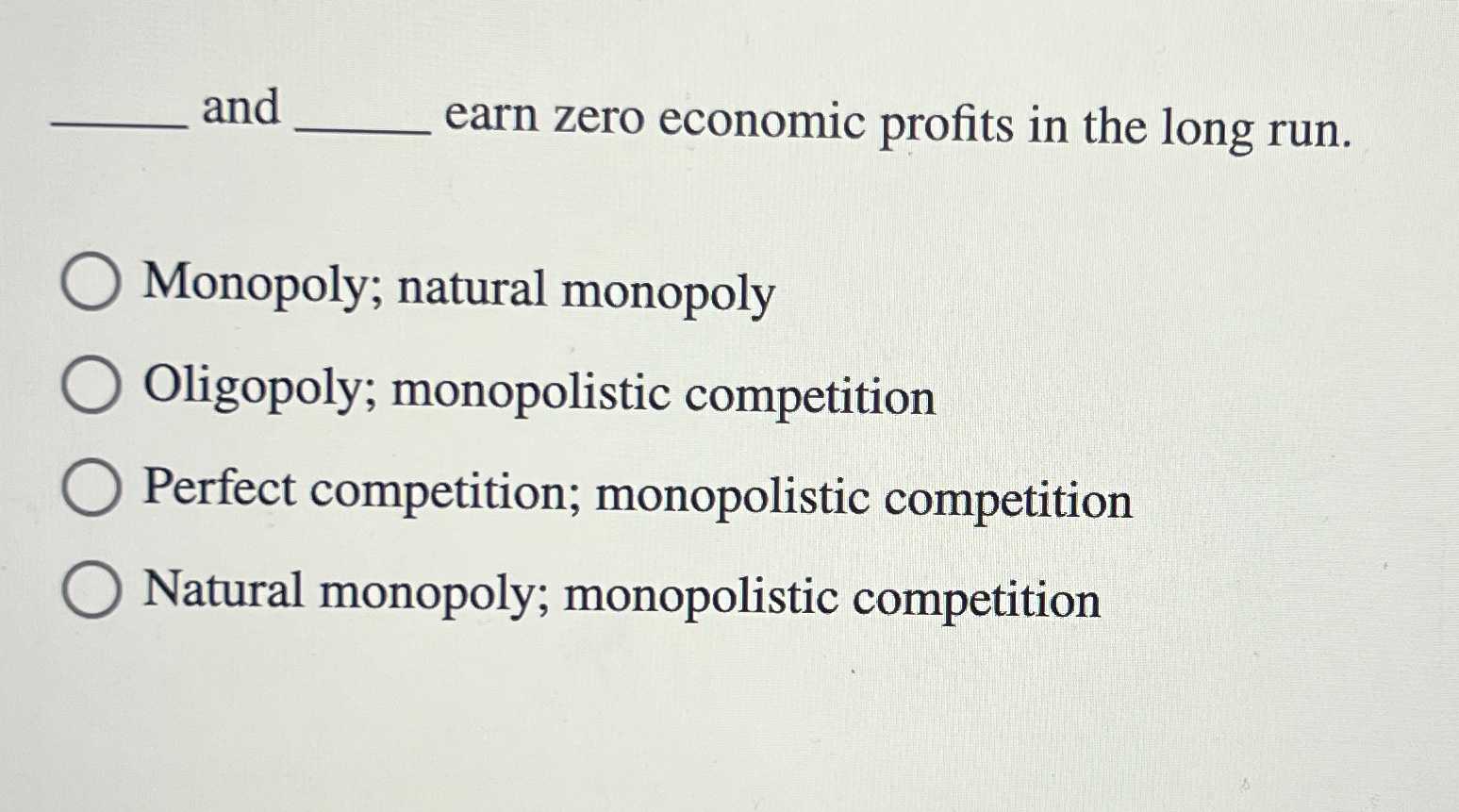 Solved and q, ﻿earn zero economic profits in the long | Chegg.com