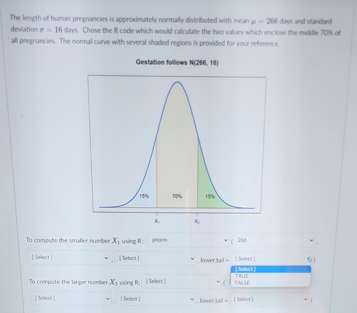Solved The length of human pregnancies is approximately | Chegg.com