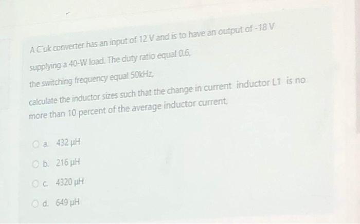 Solved Fort the circuit below, with inductive load, conduct | Chegg.com