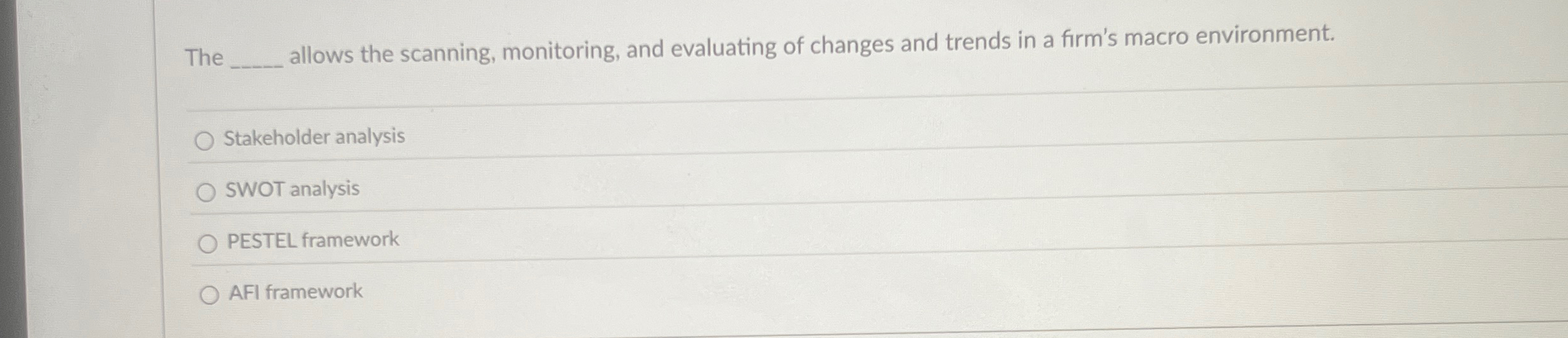 Solved The ﻿allows the scanning, monitoring, and | Chegg.com