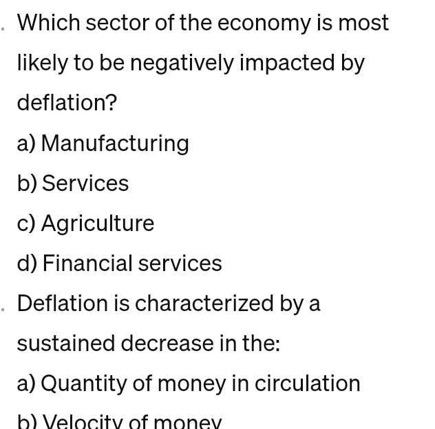 Solved Economics: Which sector of the economy is most likely | Chegg.com