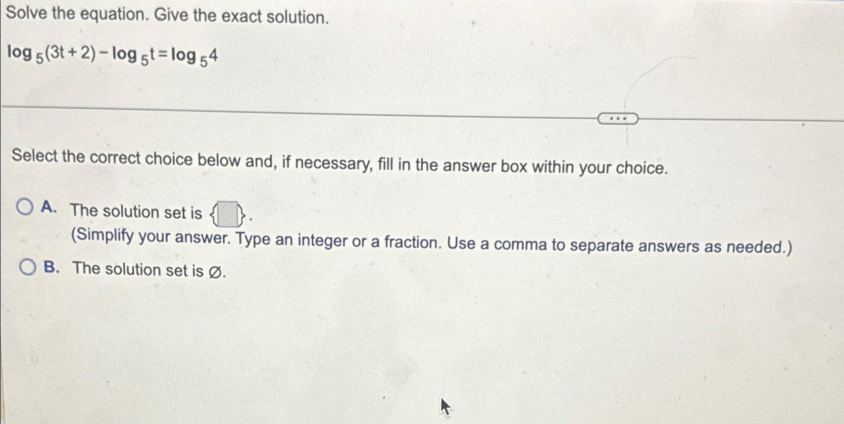 Solved Solve the equation. Give the exact | Chegg.com