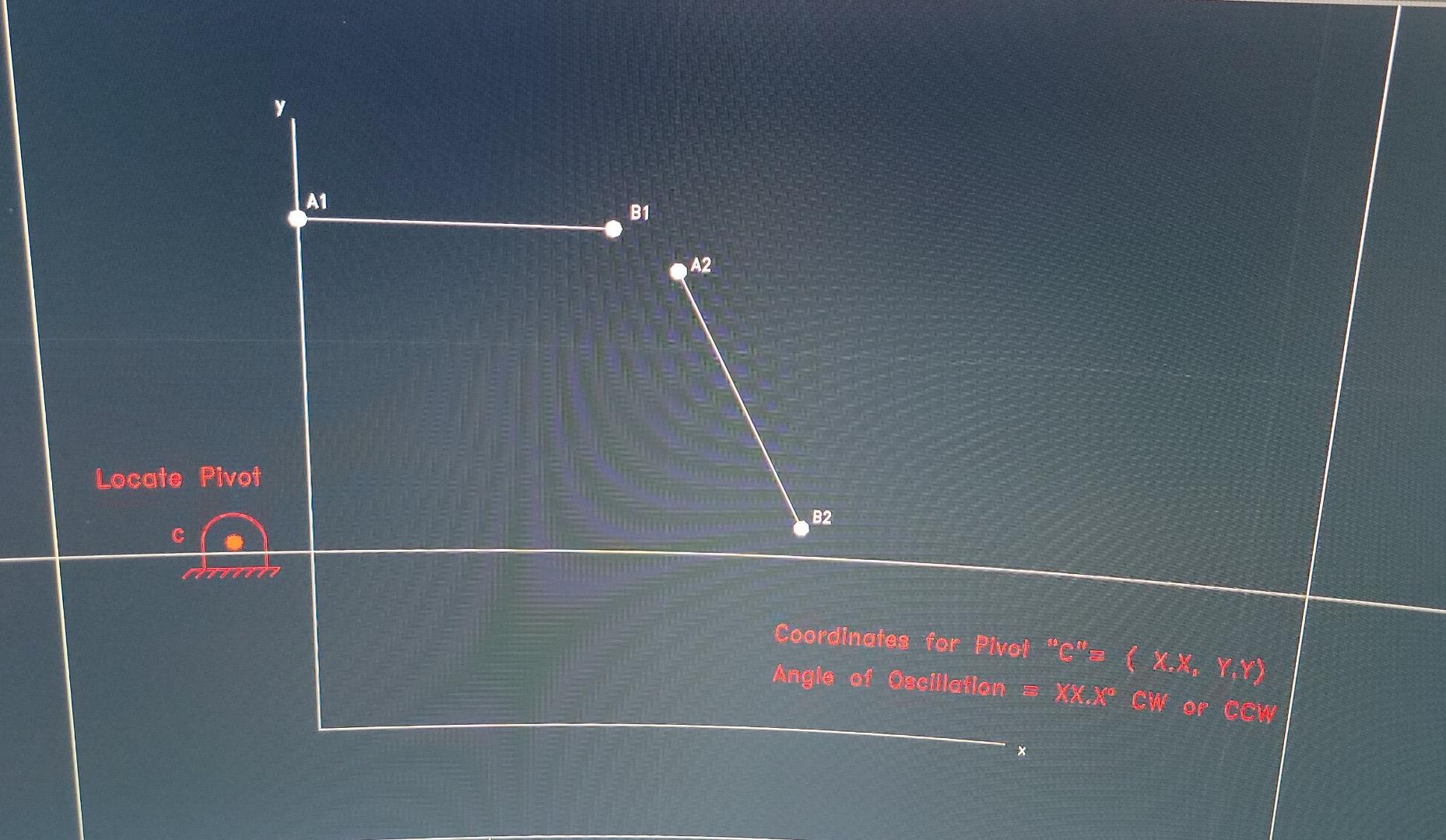 A1 B1 A2 Locate Pivot B2 C Coordinates for Pivot "e"a | Chegg.com