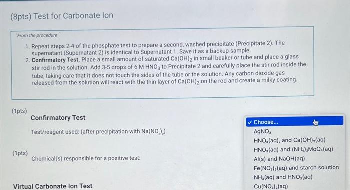Solved From the procedure 1. Repeat steps 2-4 of the | Chegg.com