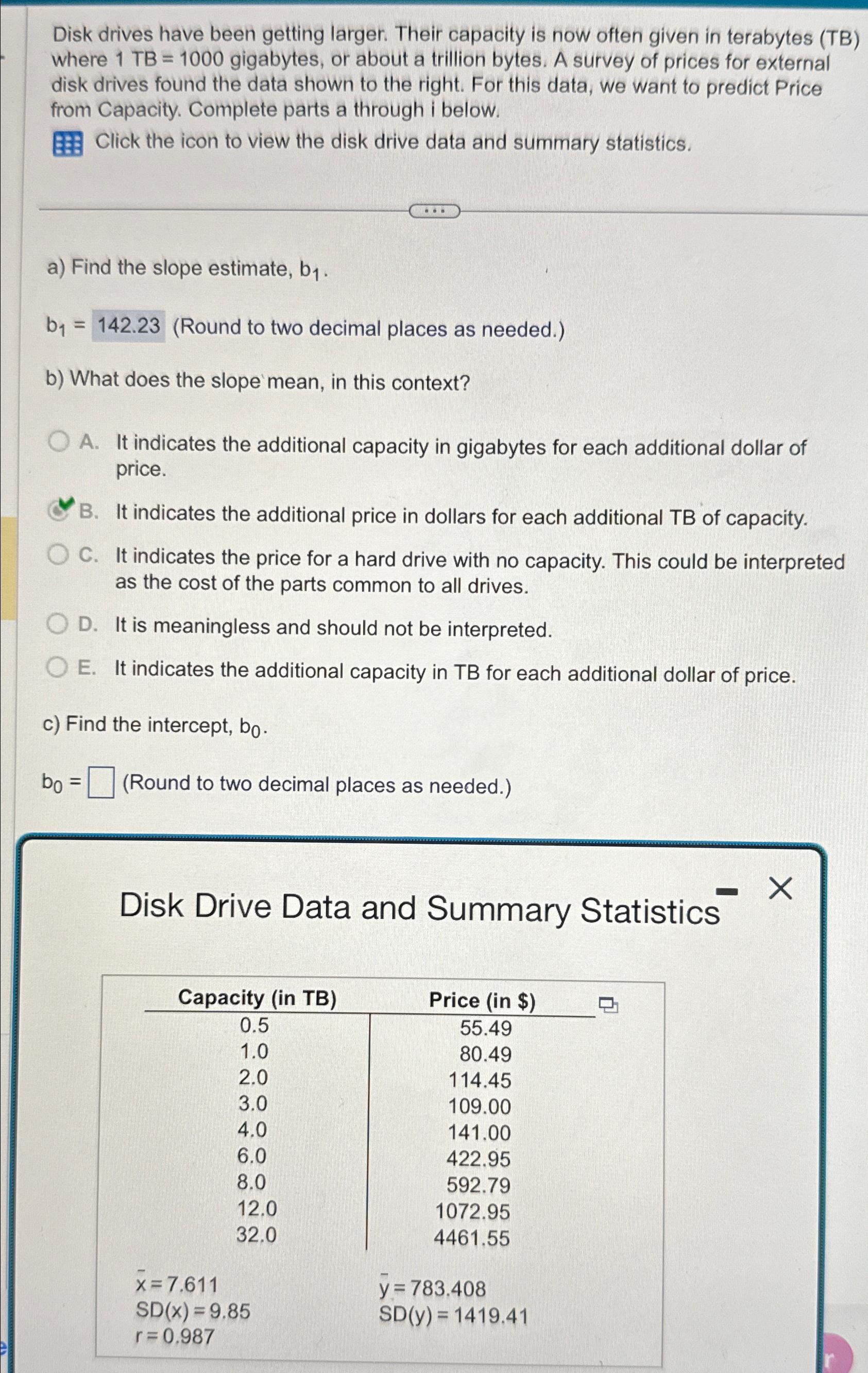 Solved Disk drives have been getting larger. Their capacity | Chegg.com