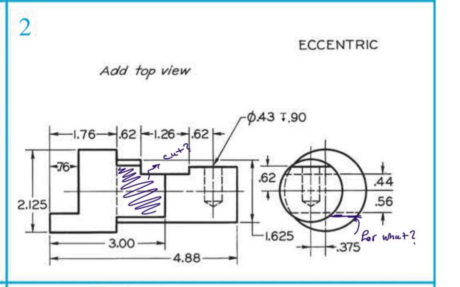 2ECCENTRICAdd top view | Chegg.com