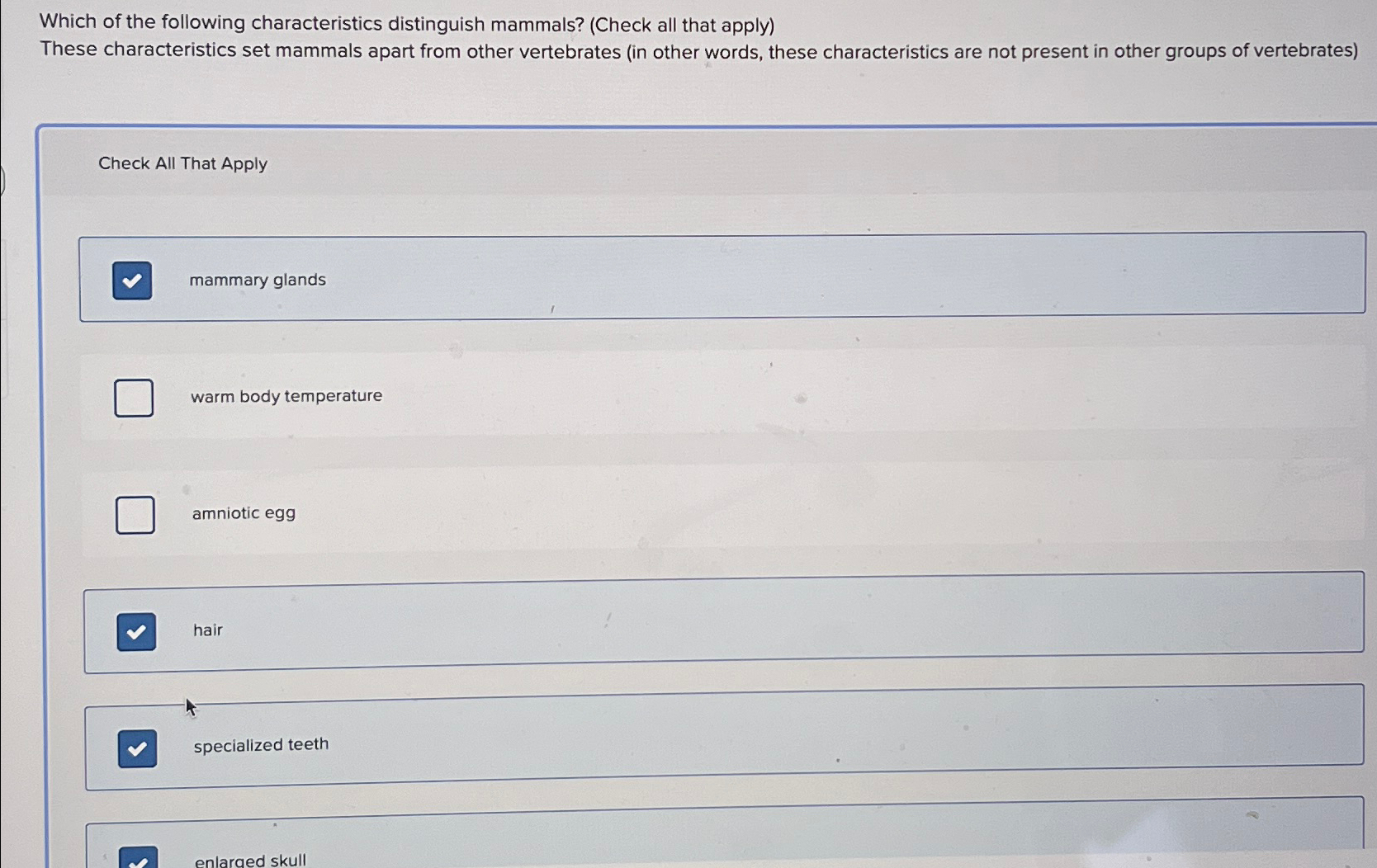 Solved Which of the following characteristics distinguish | Chegg.com