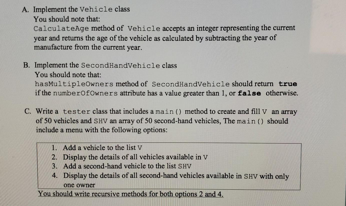 Solved Below is a UML diagram for an inheritance | Chegg.com