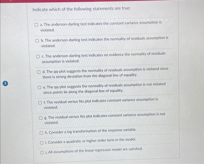Solved A linear regression model is fitted to data observed | Chegg.com