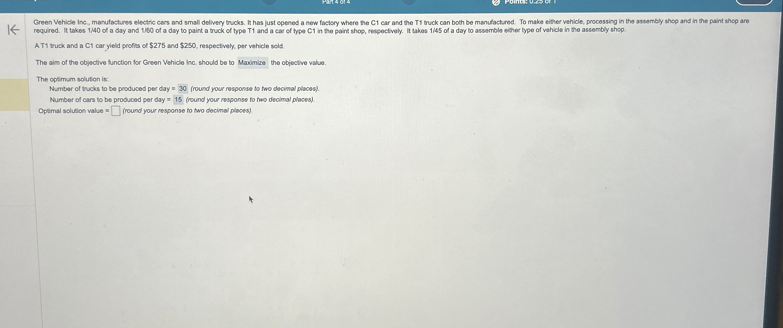 Solved required. It takes 140 ﻿of a day and 160 ﻿of a day to | Chegg.com