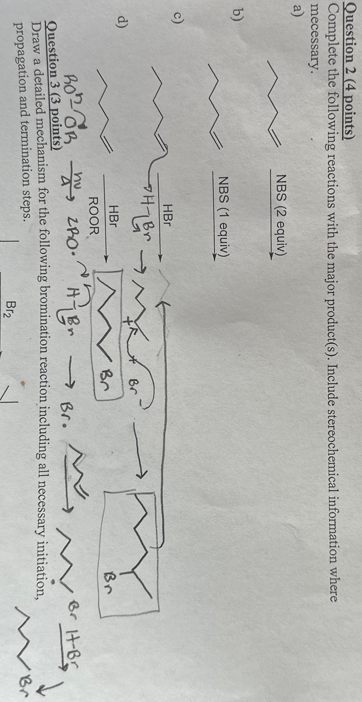 Solved Question 2 (4 ﻿points) ﻿Complete the following | Chegg.com