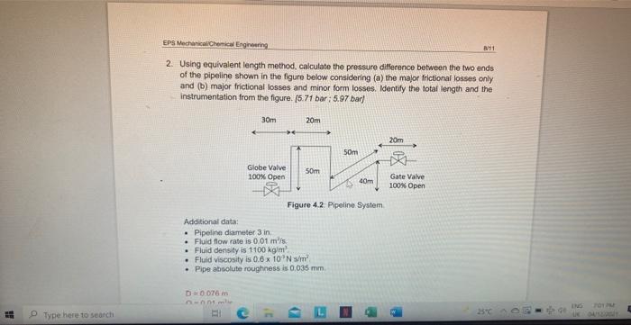 Solved EPS Mechanical Chemical Engineering 8/11 2. Using | Chegg.com
