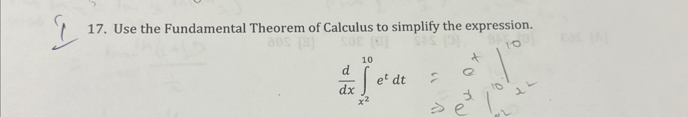 Solved Use the Fundamental Theorem of Calculus to simplify | Chegg.com