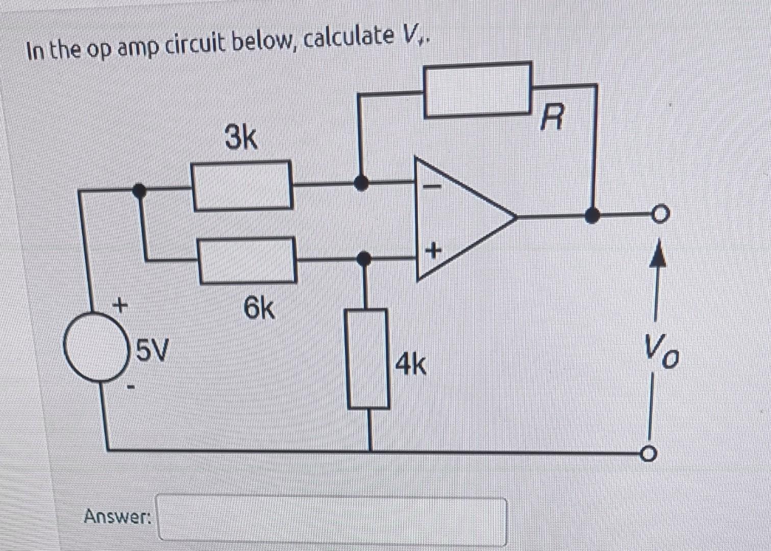 Solved In the no amo circuit below, calculate V∗. | Chegg.com