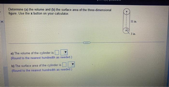 Solved Determine (a) the volume and (b) the surface area of | Chegg.com