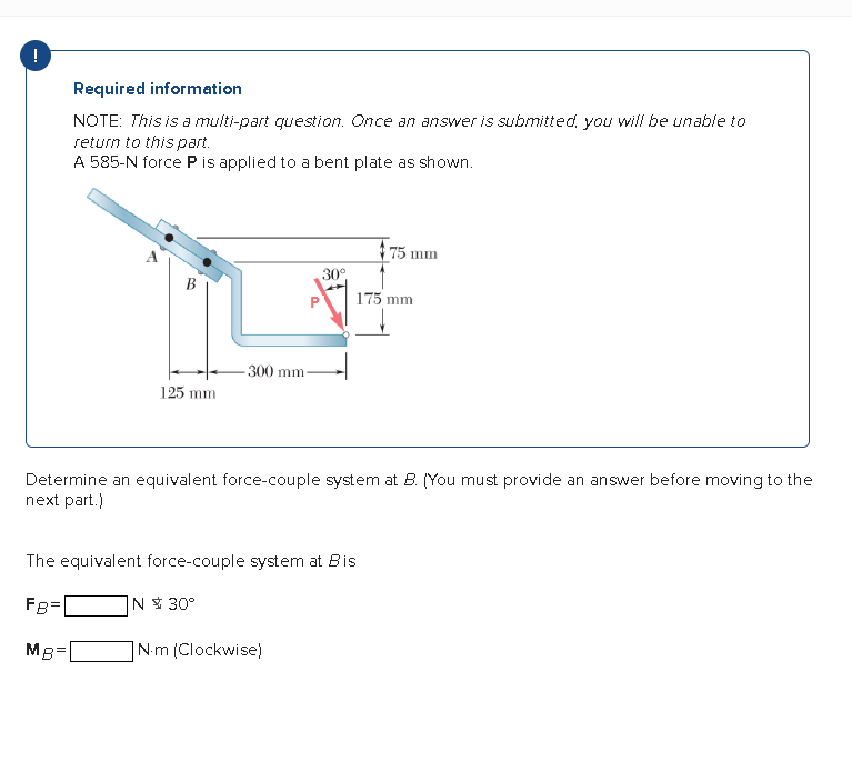 Solved !Required informationNOTE: Thisis a multi-part | Chegg.com