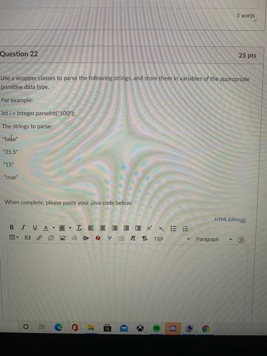 Solved O Nested String Question 21 Write A Java Program That 