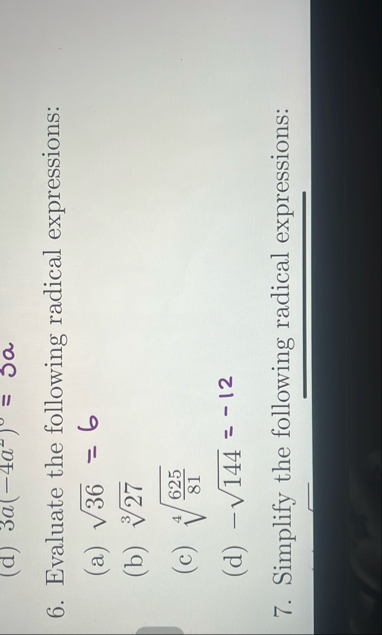 Solved Evaluate the following radical | Chegg.com