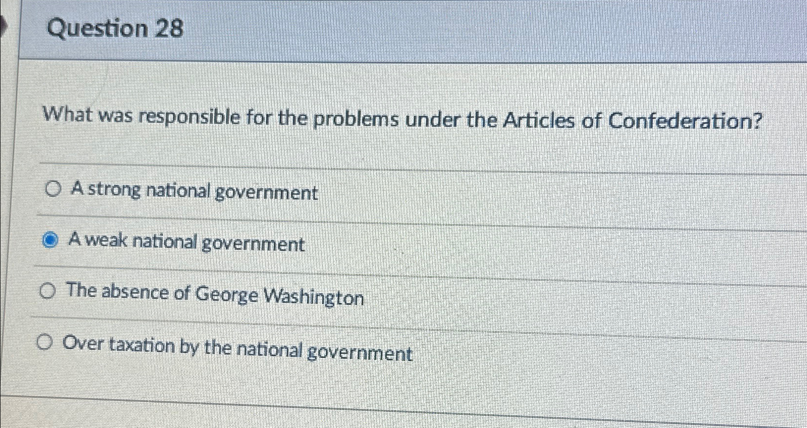 Solved Question 28What was responsible for the problems | Chegg.com