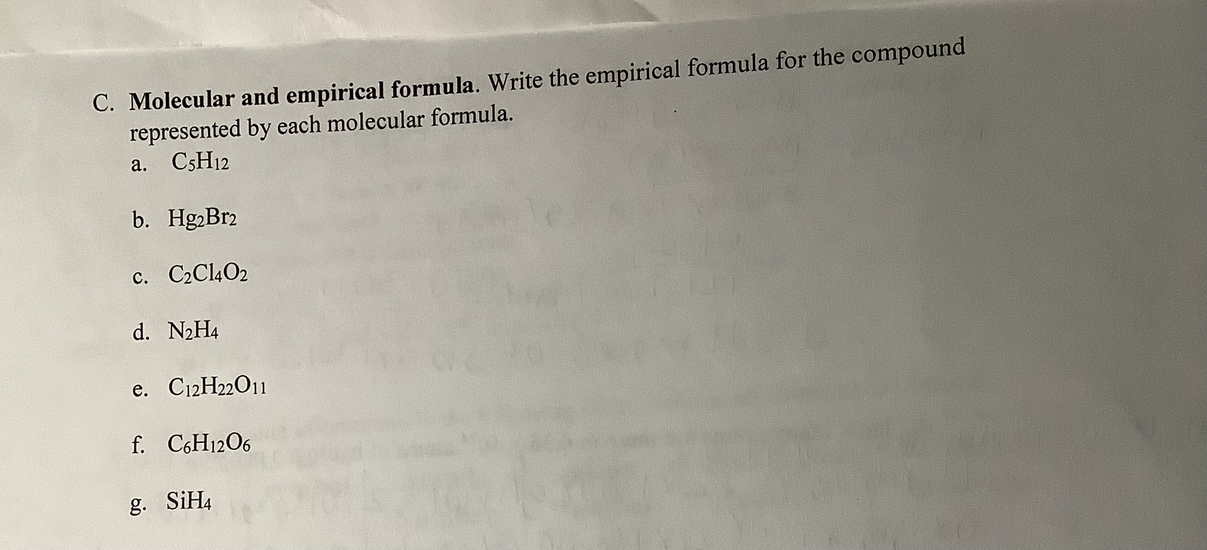 Solved Molecular and empirical formula. Write the empirical | Chegg.com